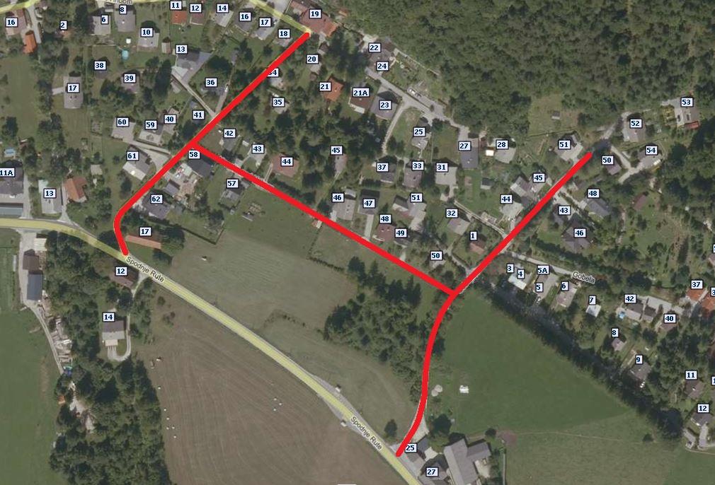 Sanacija ceste Naselje pod hribom, Gobela - Gozd Martuljek - obcina ...